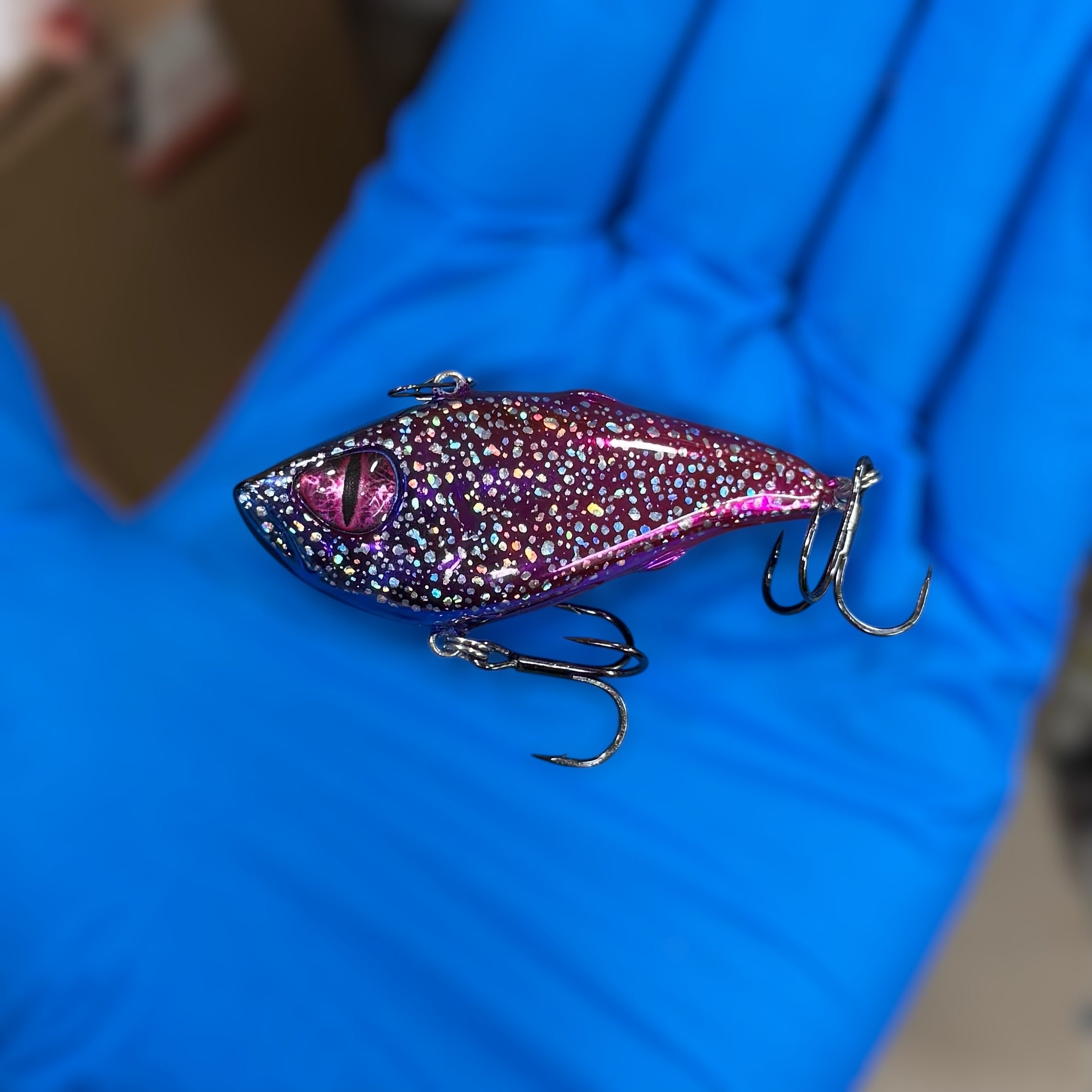 Pink/Blue Holographic Speck Mugshot 60 – Element Custom Baits