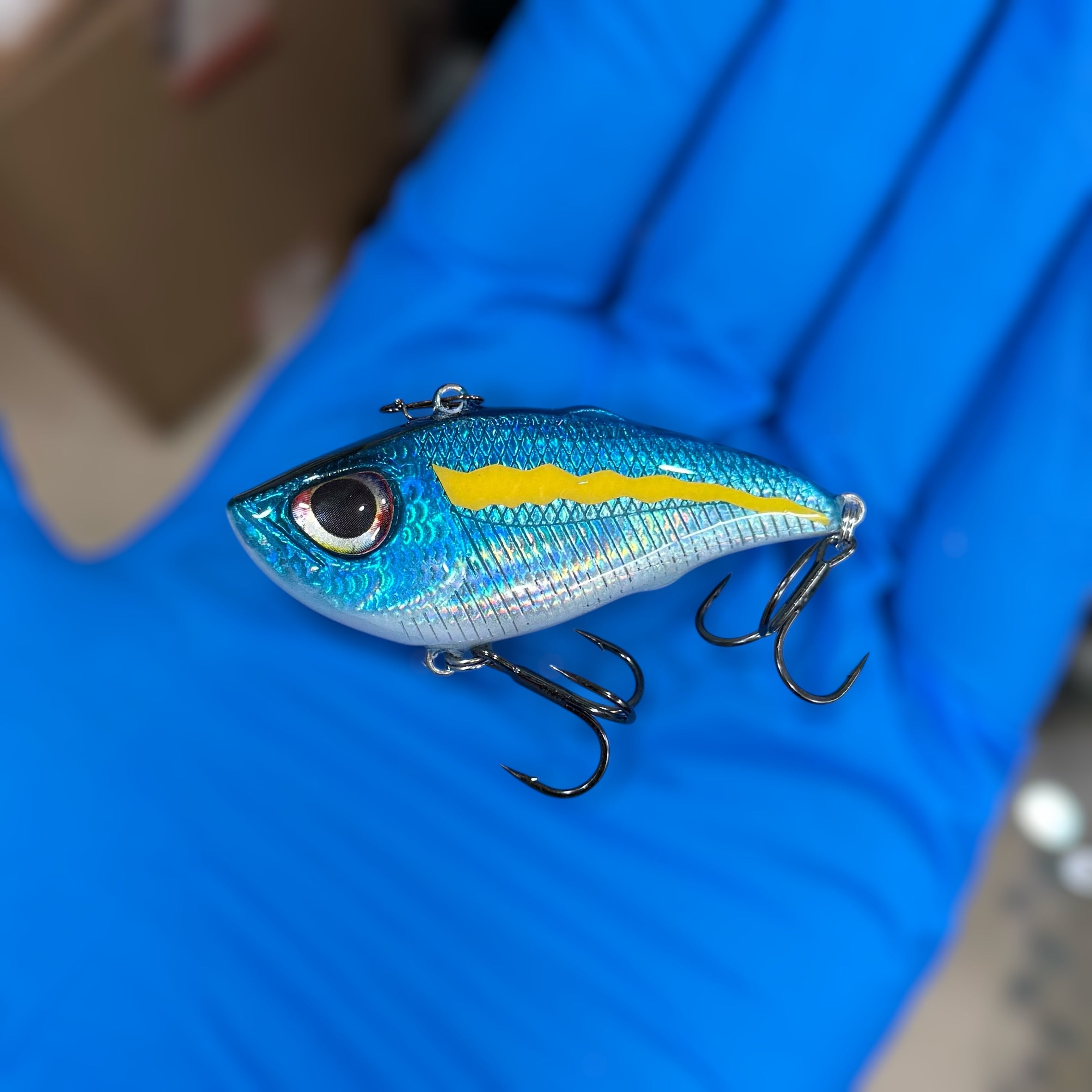 Holographic Sexy Shad (with glow) Mugshot 60 – Element Custom Baits